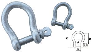 Bow Shackle Galvanized Steel – Gib Yachts Chandlery