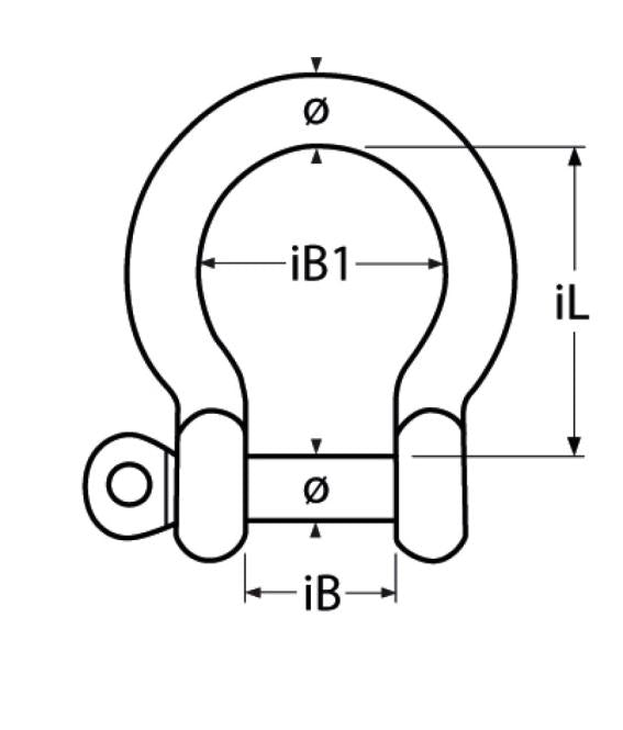 Bow Shackle A4 Stainless – Gib Yachts Chandlery