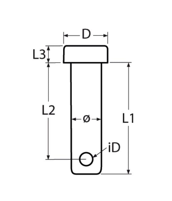 Clevis Pins A4 Stainless ( Various Sizes ) – Gib Yachts Chandlery