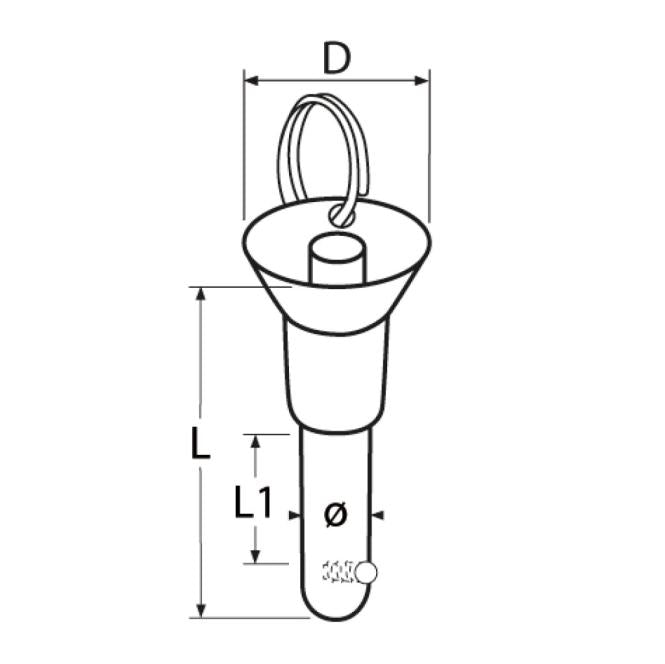 Quick Release Pin With Manual Ball Lock ( Various Sizes ) – Gib Yachts ...